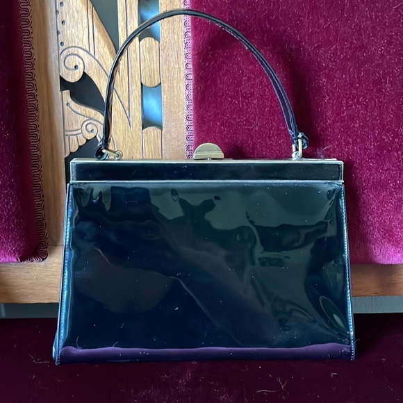 block | Bags | Vintage Block 5s Black Patent Leather Purse | Poshmark